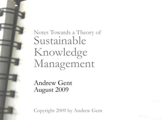 Sustainable Knowledge Management | PPT