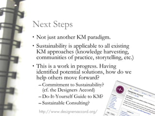 Sustainable Knowledge Management | PPT