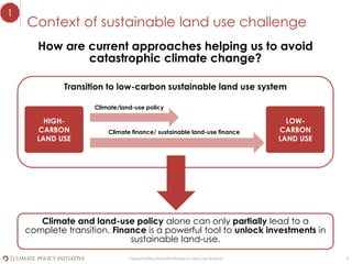 Sustainable Land Use Finance Opportunities for Philanthropy | PPT