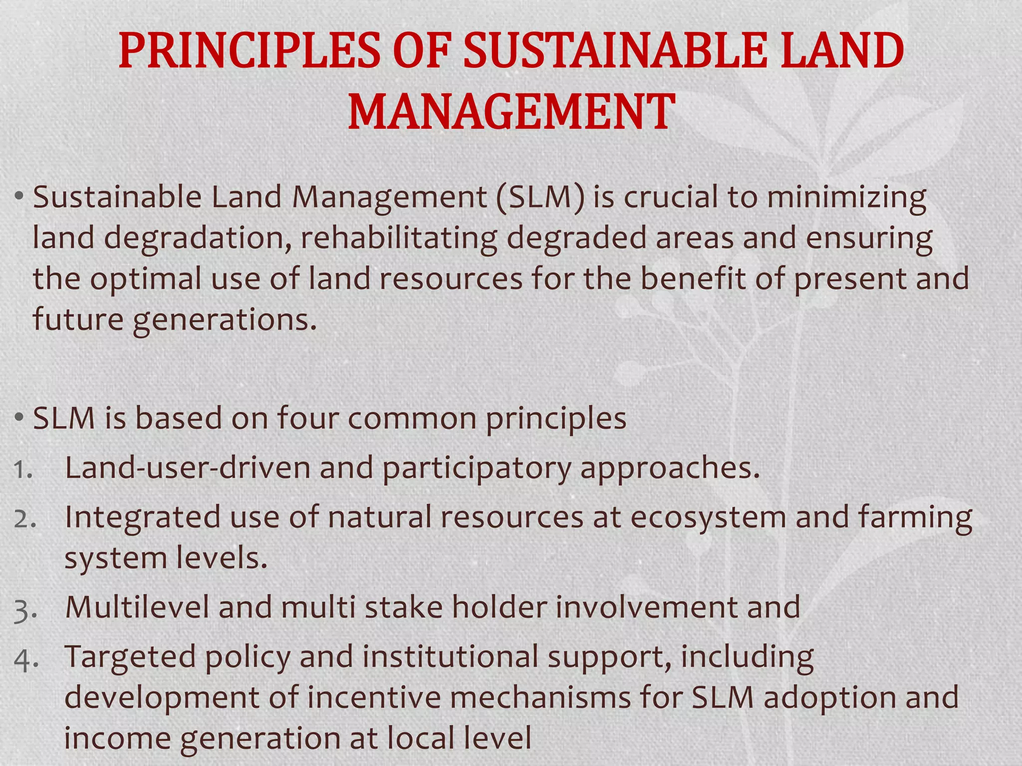 Sustainable land use management | PPTX