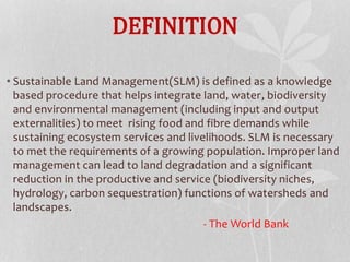 Sustainable land use management | PPTX