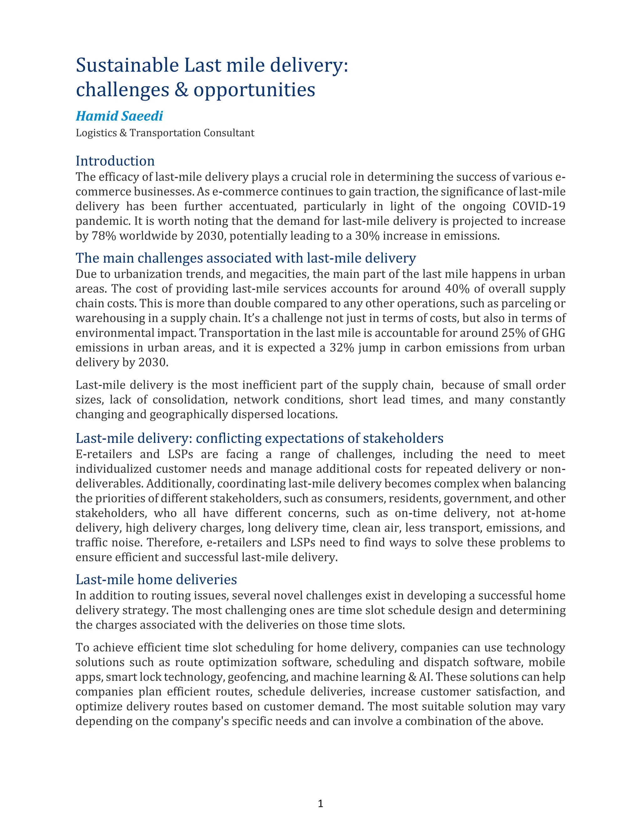 Sustainable Last mile delivery- challenges & opportunities.pdf
