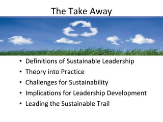Sustainable Leadership | PPT