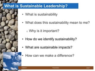 Sustainable Leadership | PPSX