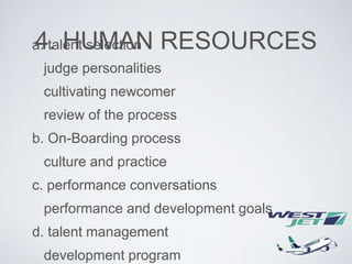 Sustainable leadership --west jet | PPTX