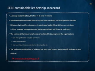 Sustainable leadership case SEFE | PPT