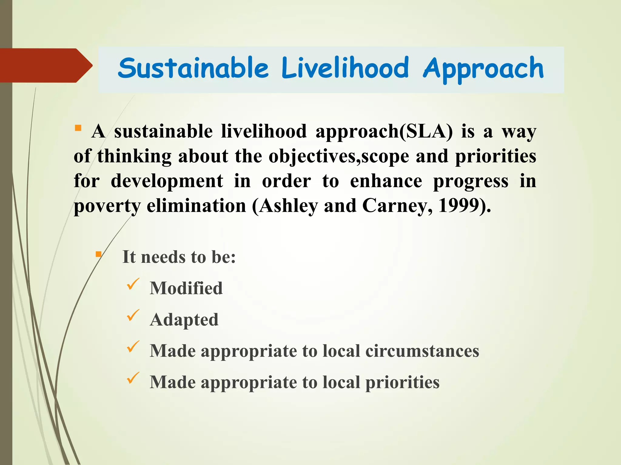 Sustainable Livelihood Approach | PPT