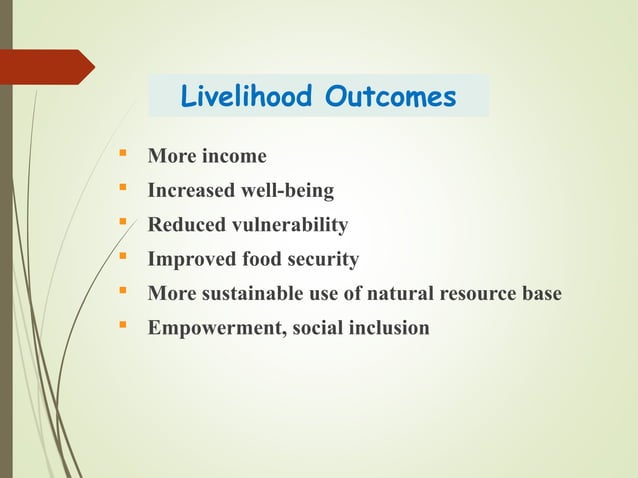 Sustainable Livelihood Approach | PPT | Agriculture | Industries