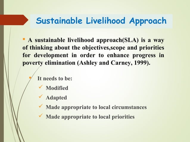 Sustainable Livelihood Approach | PPT | Agriculture | Industries