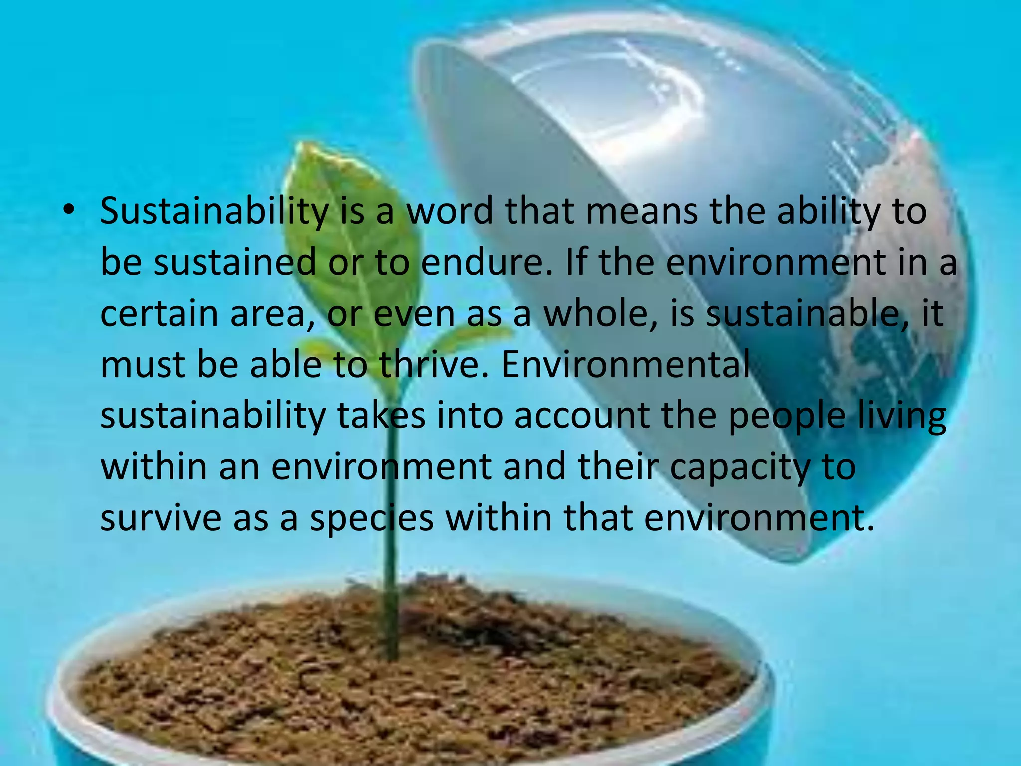 Sustainable living | PPTX