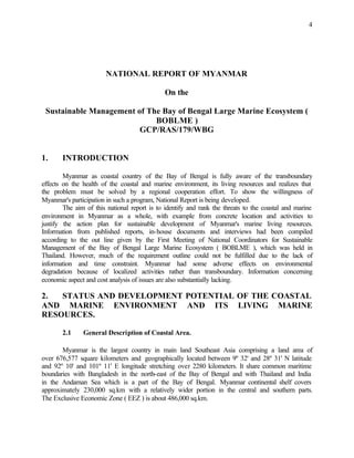 Sustainable management of the bay of the bay of bengal large marine ...
