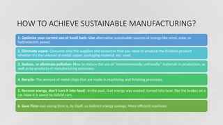 SUSTAINABLE MANUFACTURING RIGHT TO REPAIR | PPTX