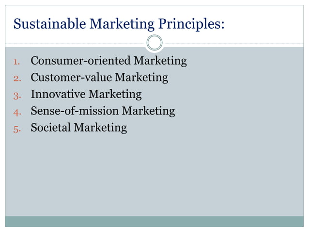Sustainable marketing Principles | PPTX