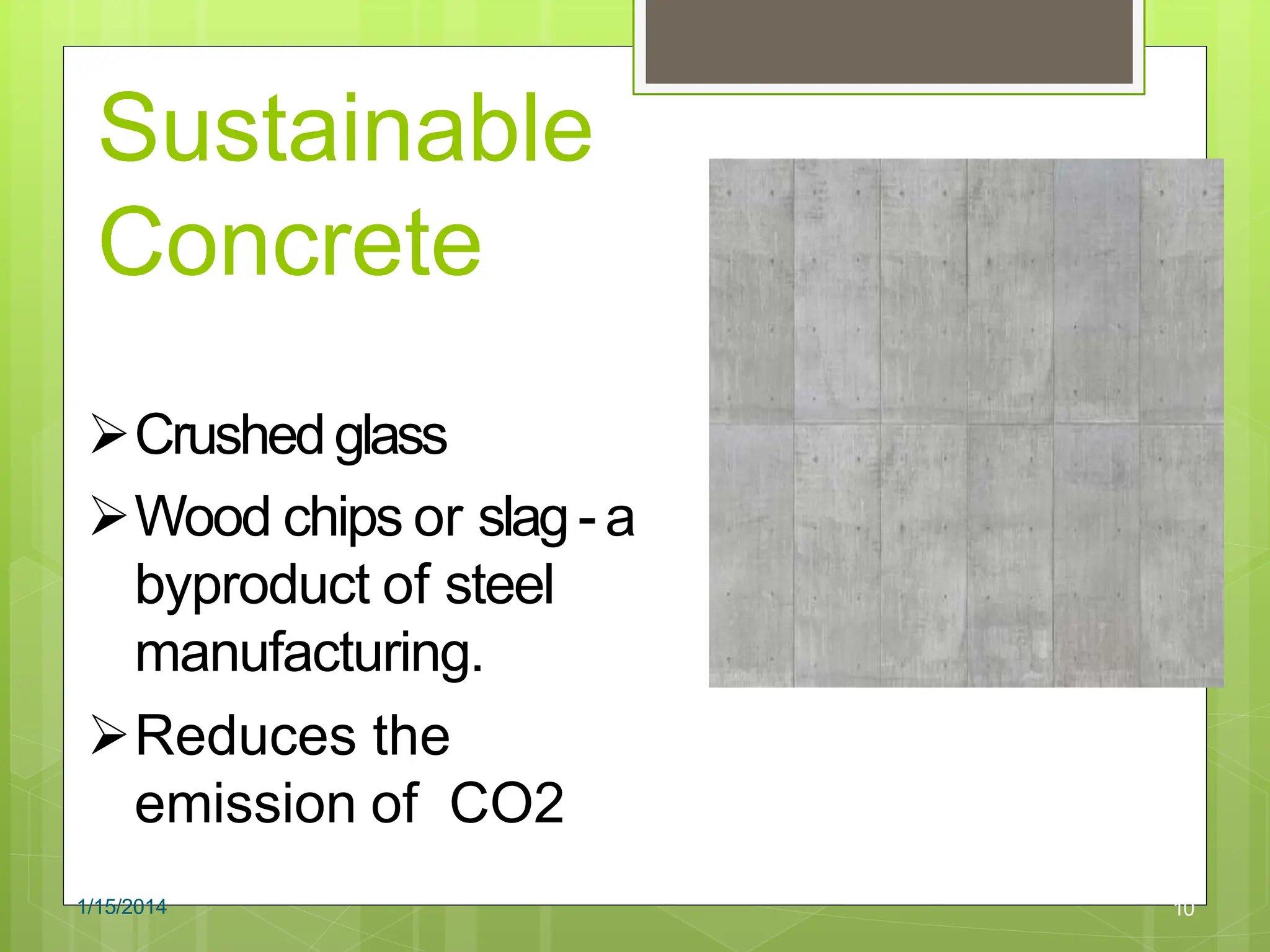 sustainablematerials-for buildings180922094544.pptx | Free Download