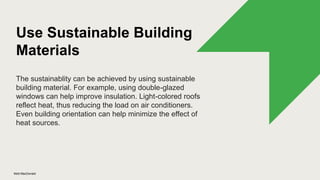 SUSTAINABLE MEP DESIGN TO BUILD GREEN ENVIRONMENT | PPTX