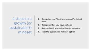 Sustainable mindset | PPTX