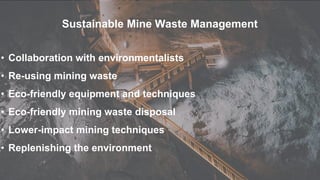 Sustainable Mine Waste Management | PPTX