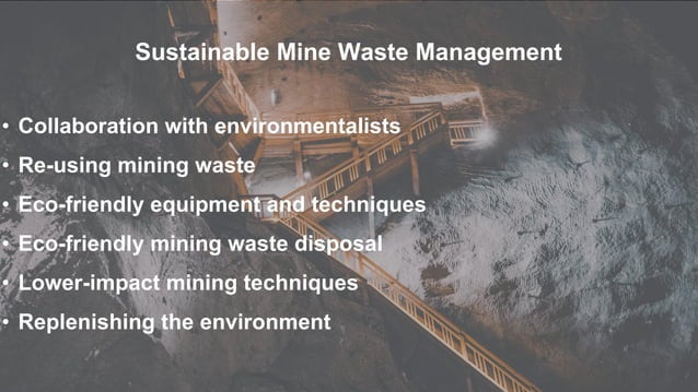 Sustainable Mine Waste Management | PPTX | Environmental Services ...