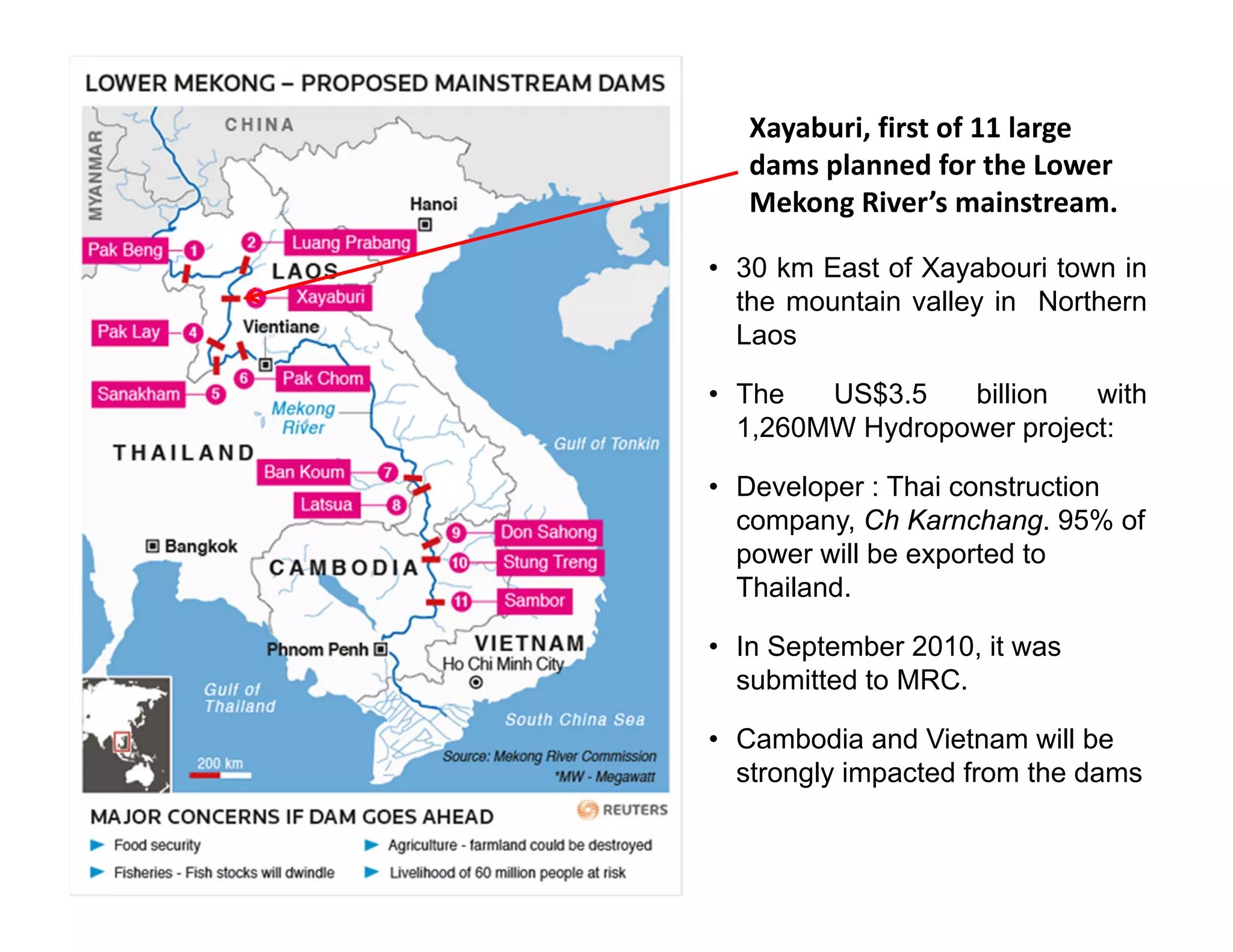 Controversial Xayaburi Hydropower Dam Impact on Lower Mekong riparian countries. | PDF