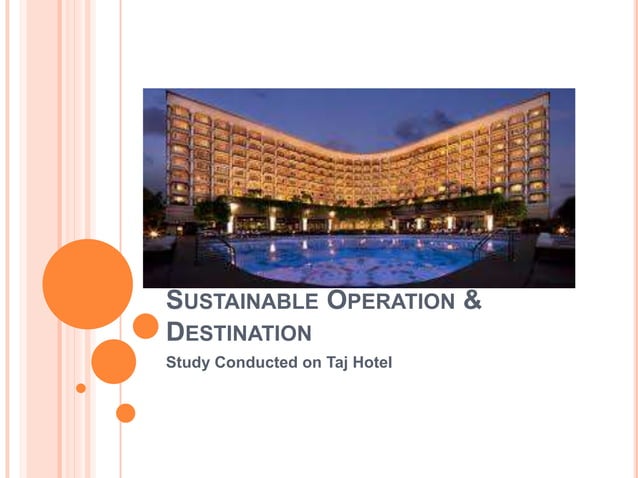 Sustainable operation & destination | PPT
