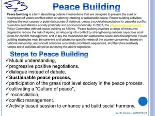 Sustainable peace process | PPT