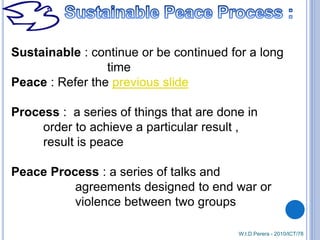 Sustainable peace process | PPTX