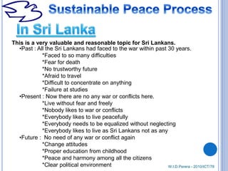 Sustainable peace process | PPT