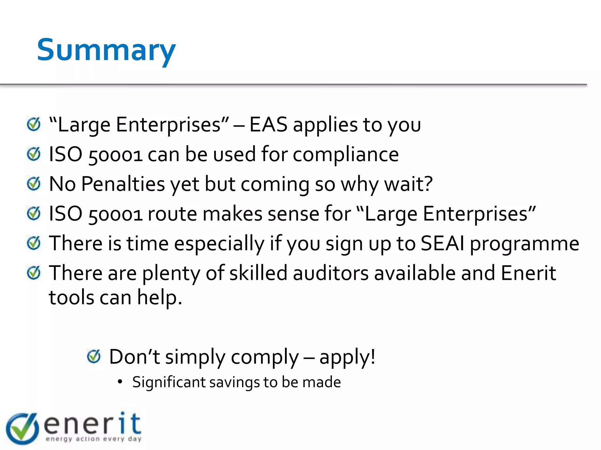 ESOS in Processing - (Energy Audit Scheme & ISO 50001) | PPTX
