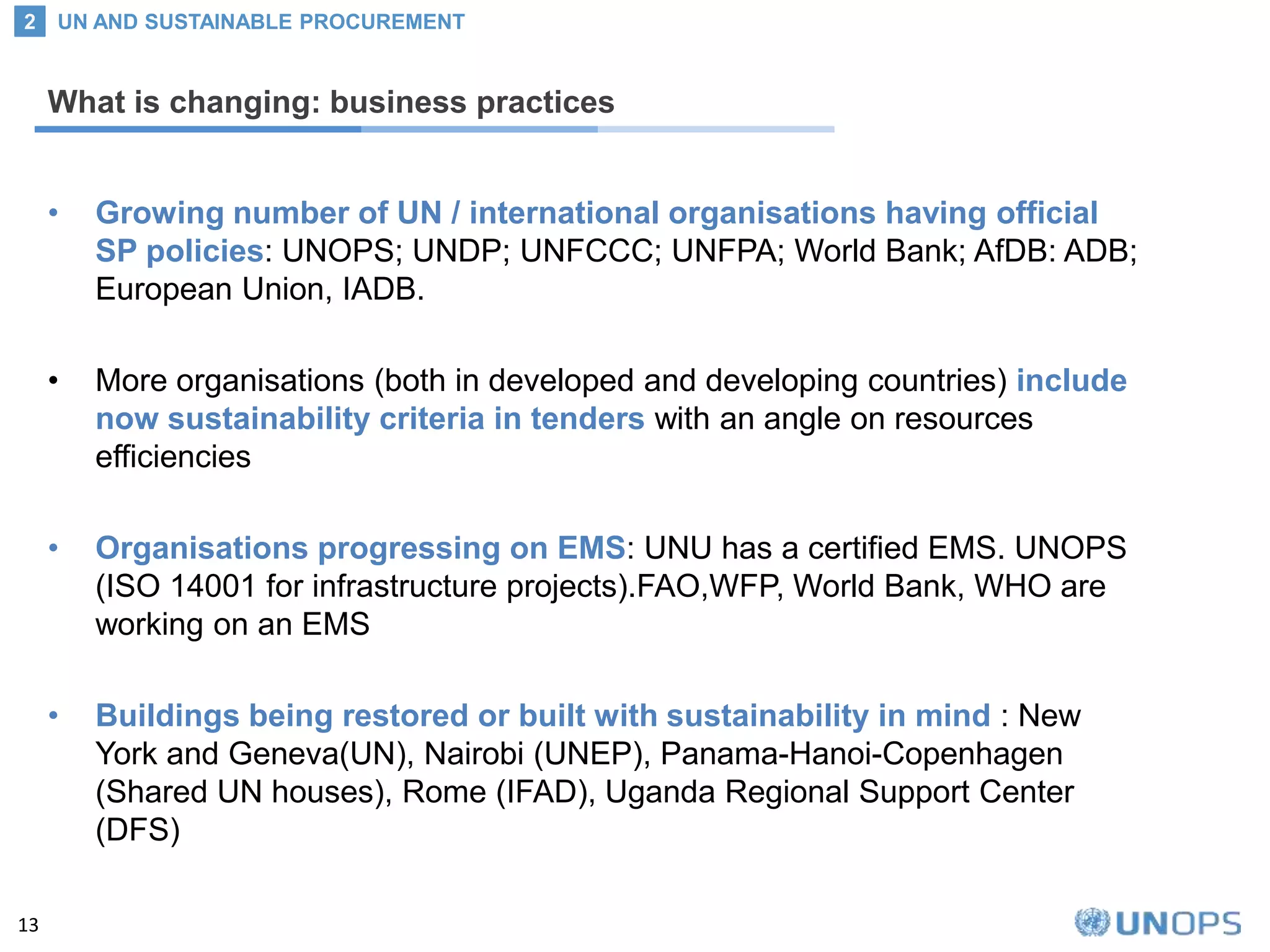 Sustainable procurement at unops | PDF