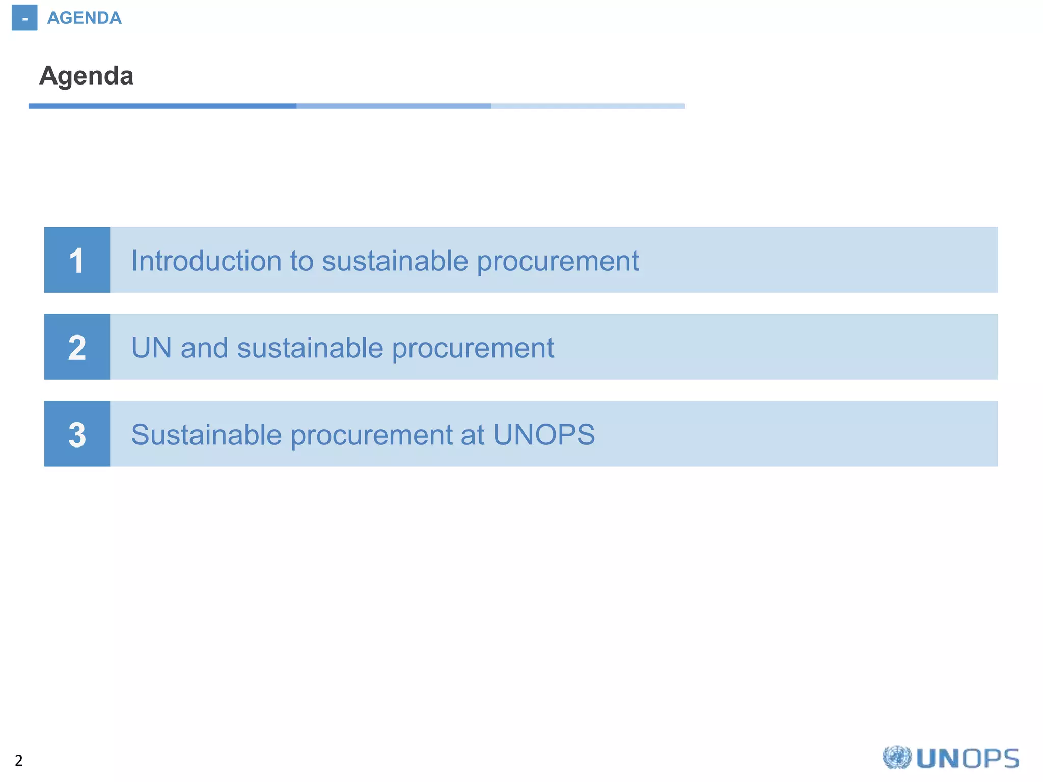 Sustainable procurement at unops | PDF