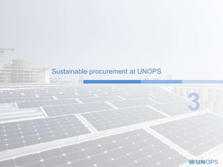 Sustainable procurement at unops | PDF