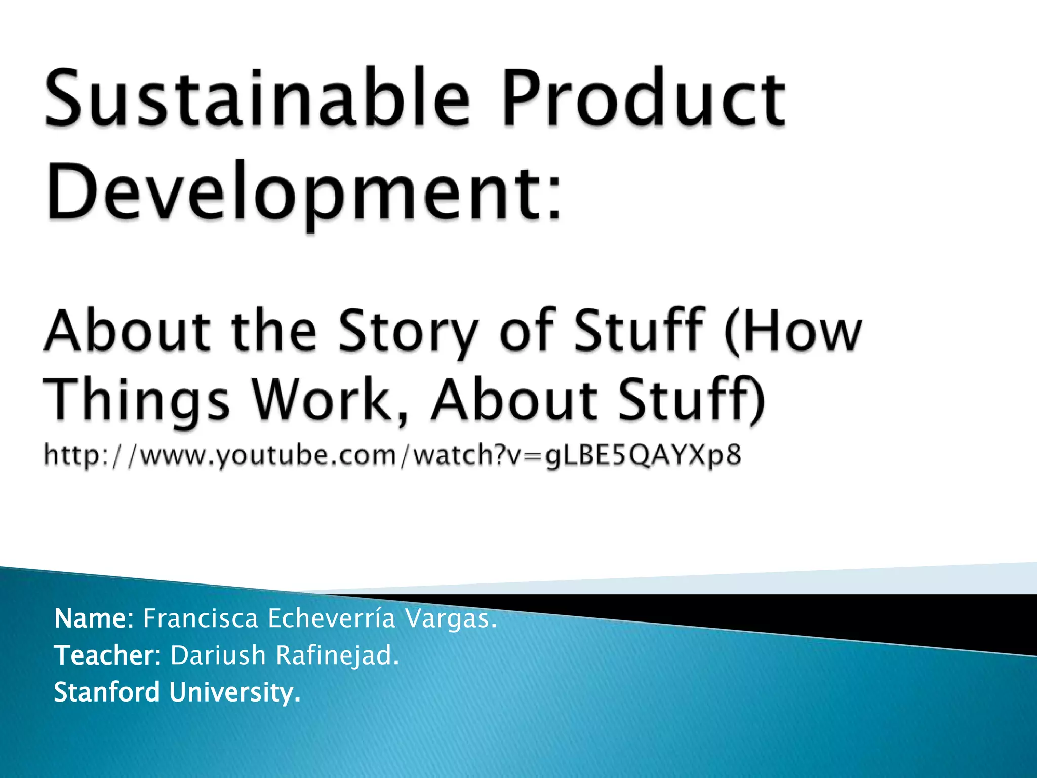 Sustainable product development 1 | PPT