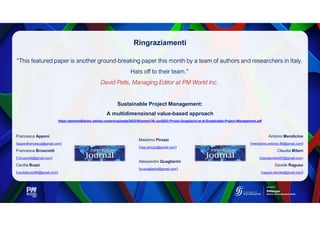 Sustainable Project Management: A multidimensional value-based approach ...