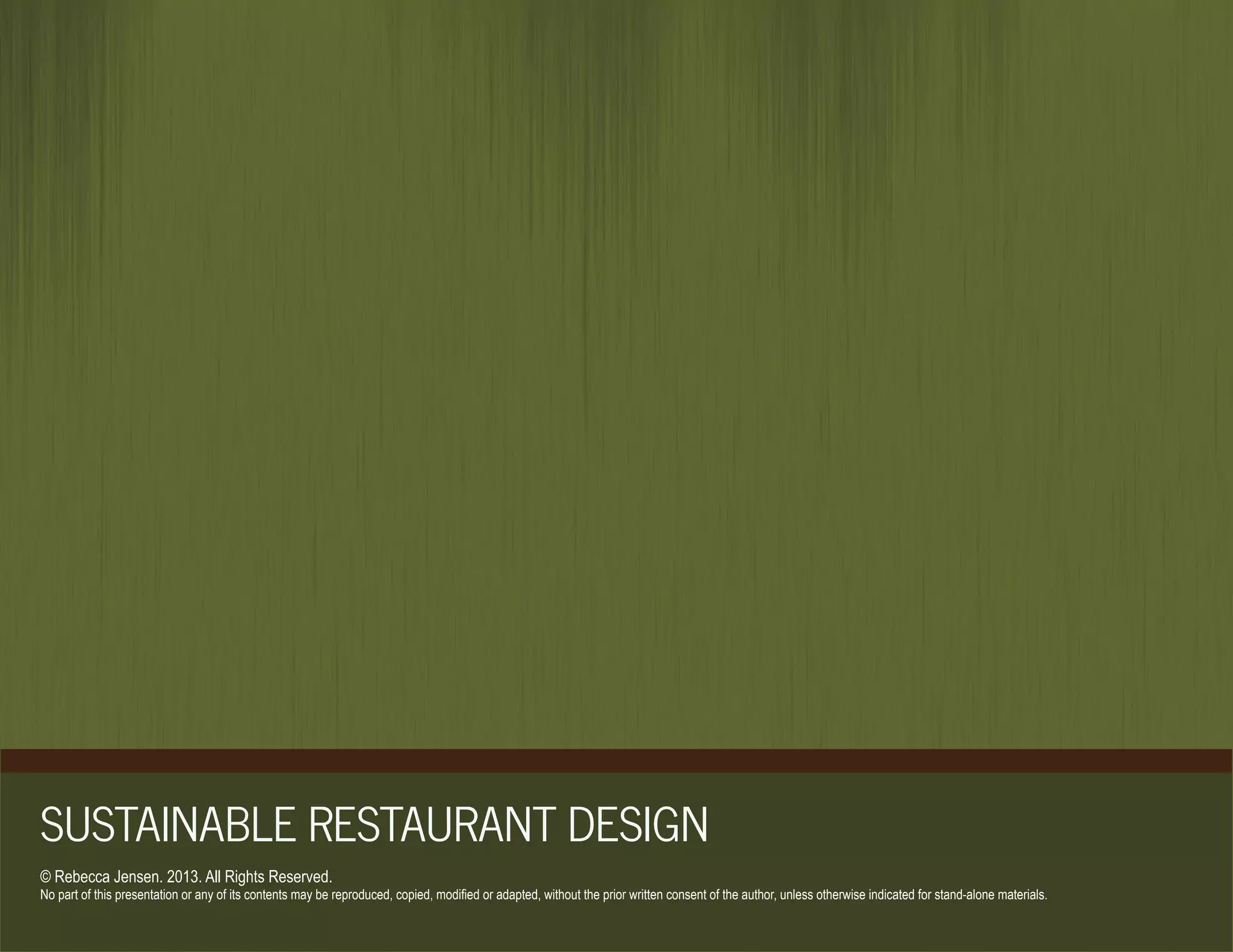 Sustainable Restaurant Design Strategies | PDF