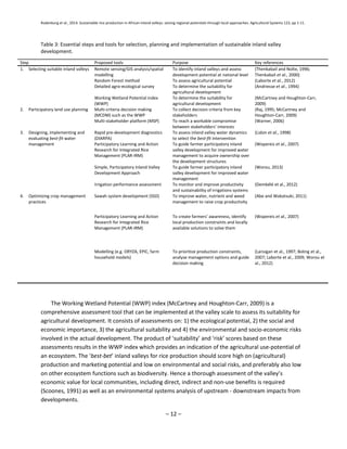 Sustainable rice production in african inland valleys | PDF