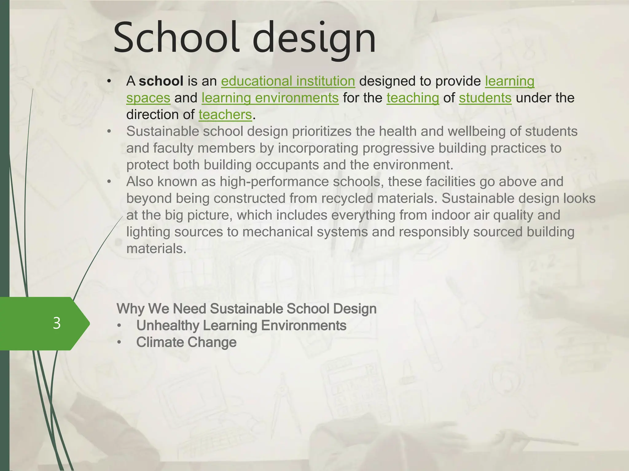 SUSTAINABLE SCHOOL ARCHITECTURE, climatic design | PPTX