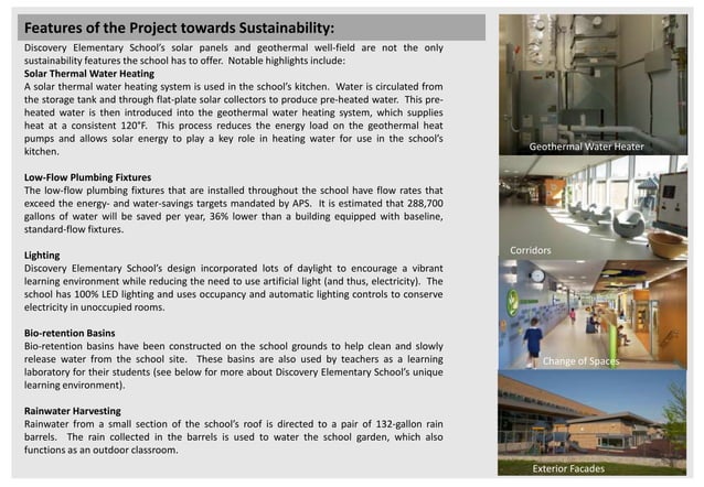 Sustainable school design Case study- Discovery elementary school ...