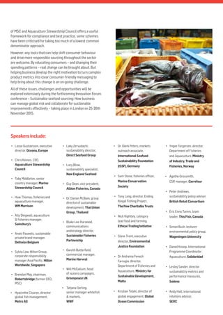 Sustainable seafood sourcing conference brochure | PDF