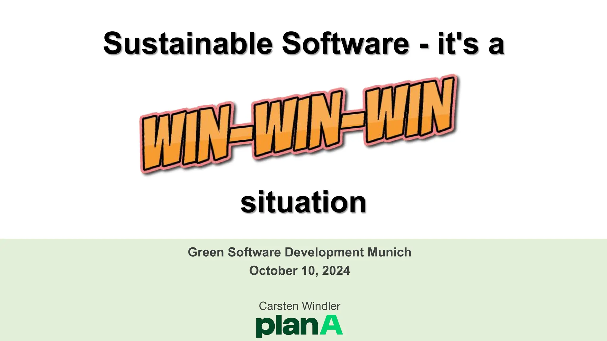 Sustainable Software - its a win-win-win situation | PDF