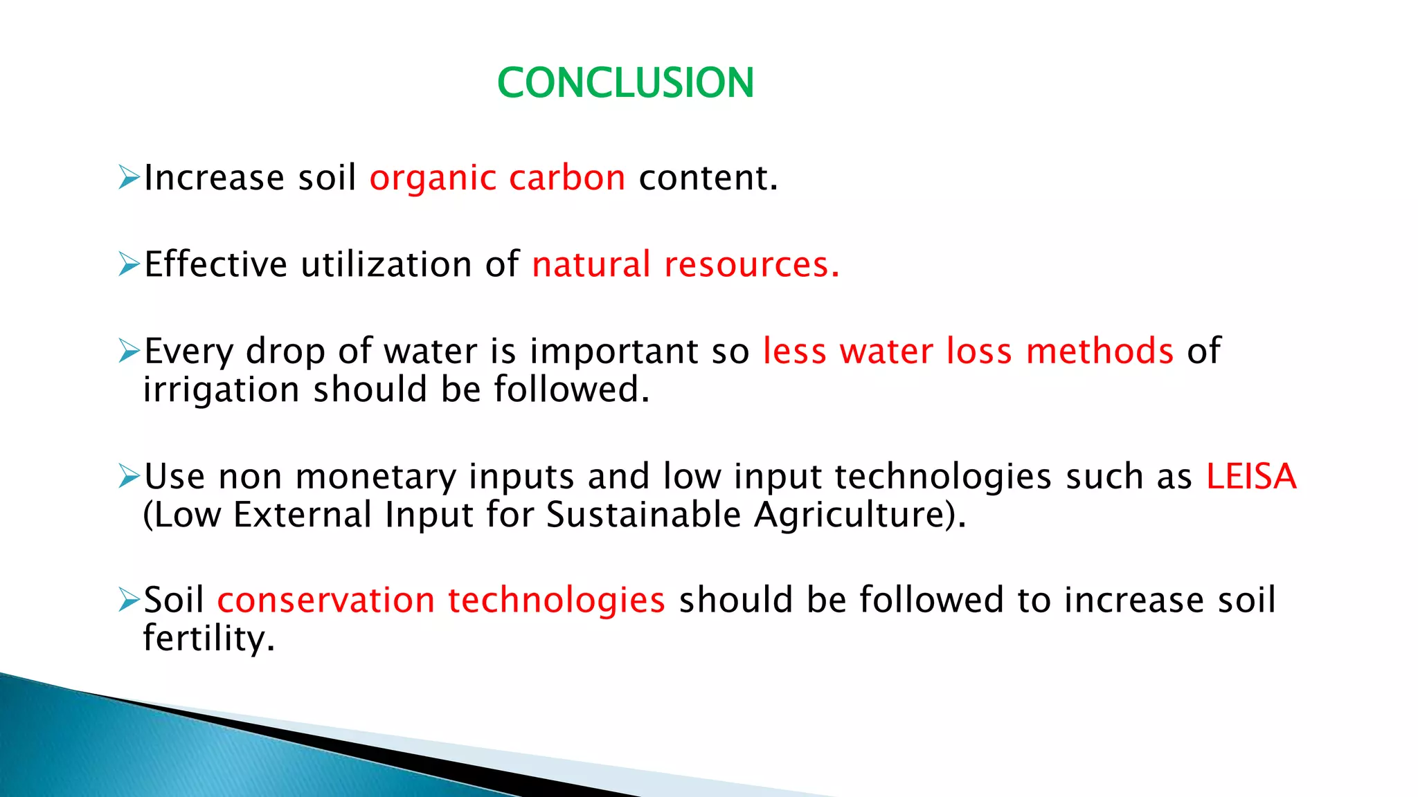 Sustainable soil fertility management | PPTX