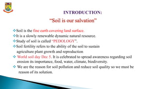Sustainable soil fertility management | PPTX