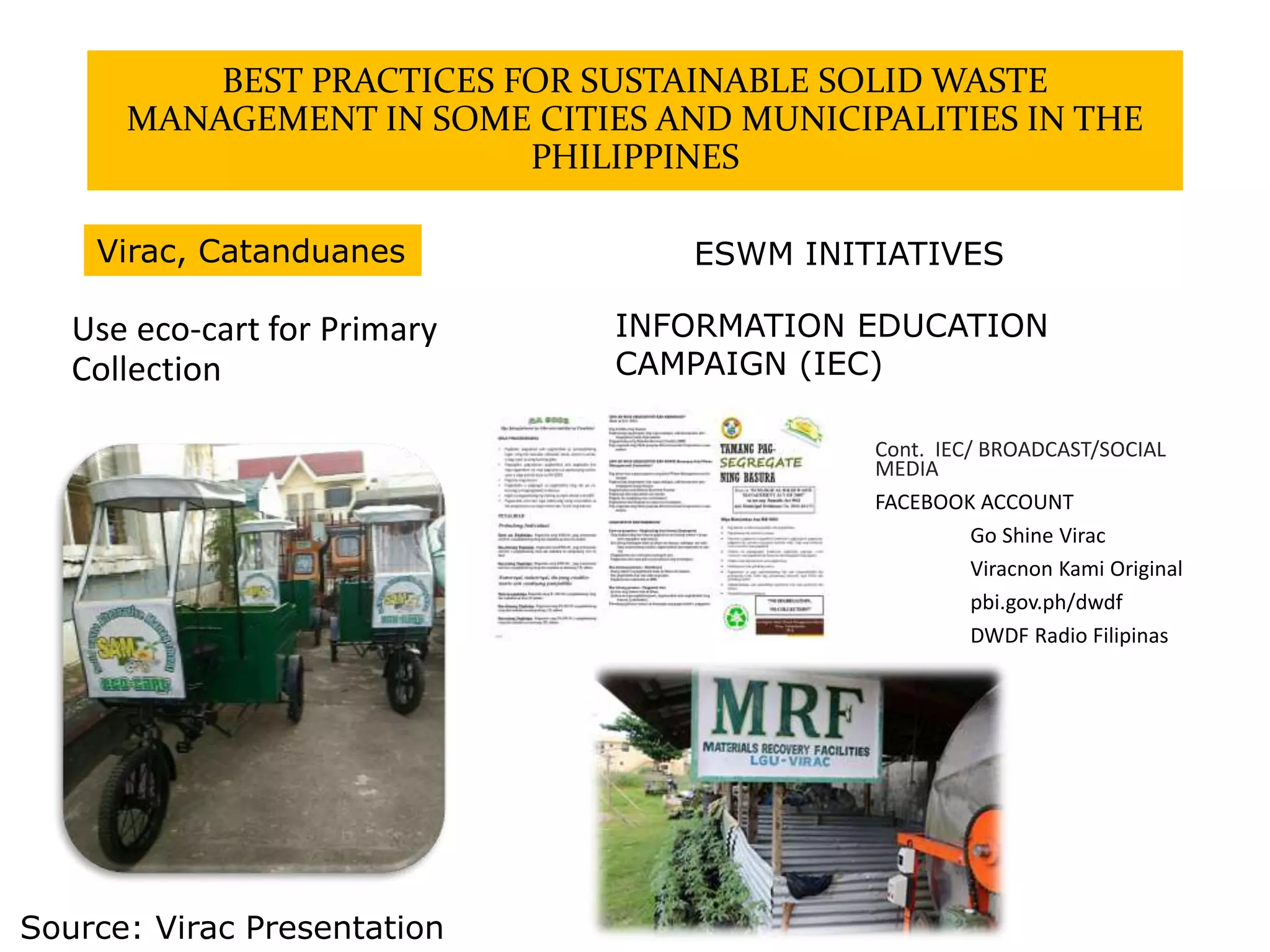 SUSTAINABLE SOLID WASTE MANAGEMENT IN THE PHILIPPINES | PPTX