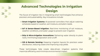 Sustainable Solutions: Advanced Technologies in Irrigation Design and ...