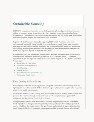 Sustainable sourcing | DOCX