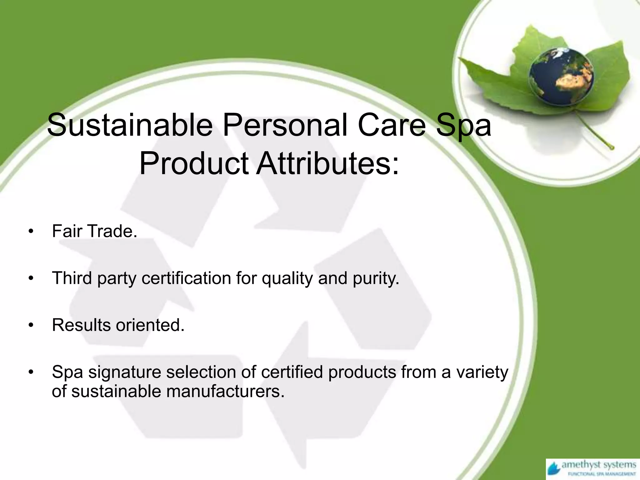 Sustainable Spa 101 | PPTX