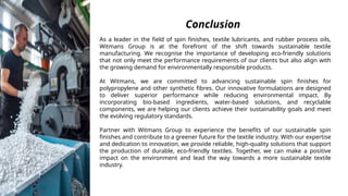 Eco-Friendly Spin Finishes Redefine Polypropylene Use | PPTX