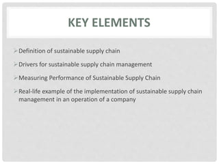 Sustainable Supply Chain | PPTX
