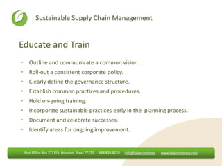 Sustainable Supply Chain Managment Presentation | PDF