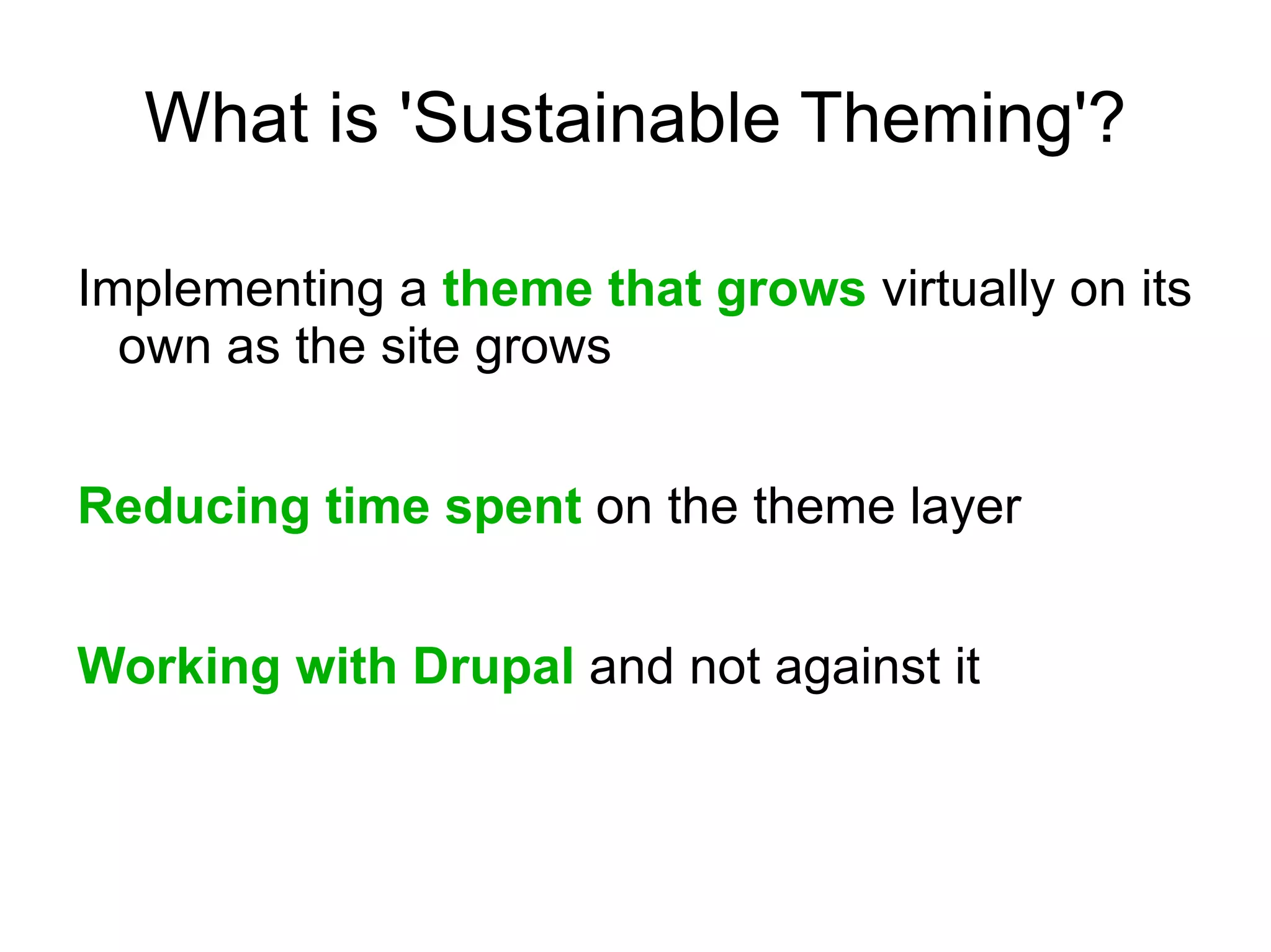Sustainable Theming | PPT