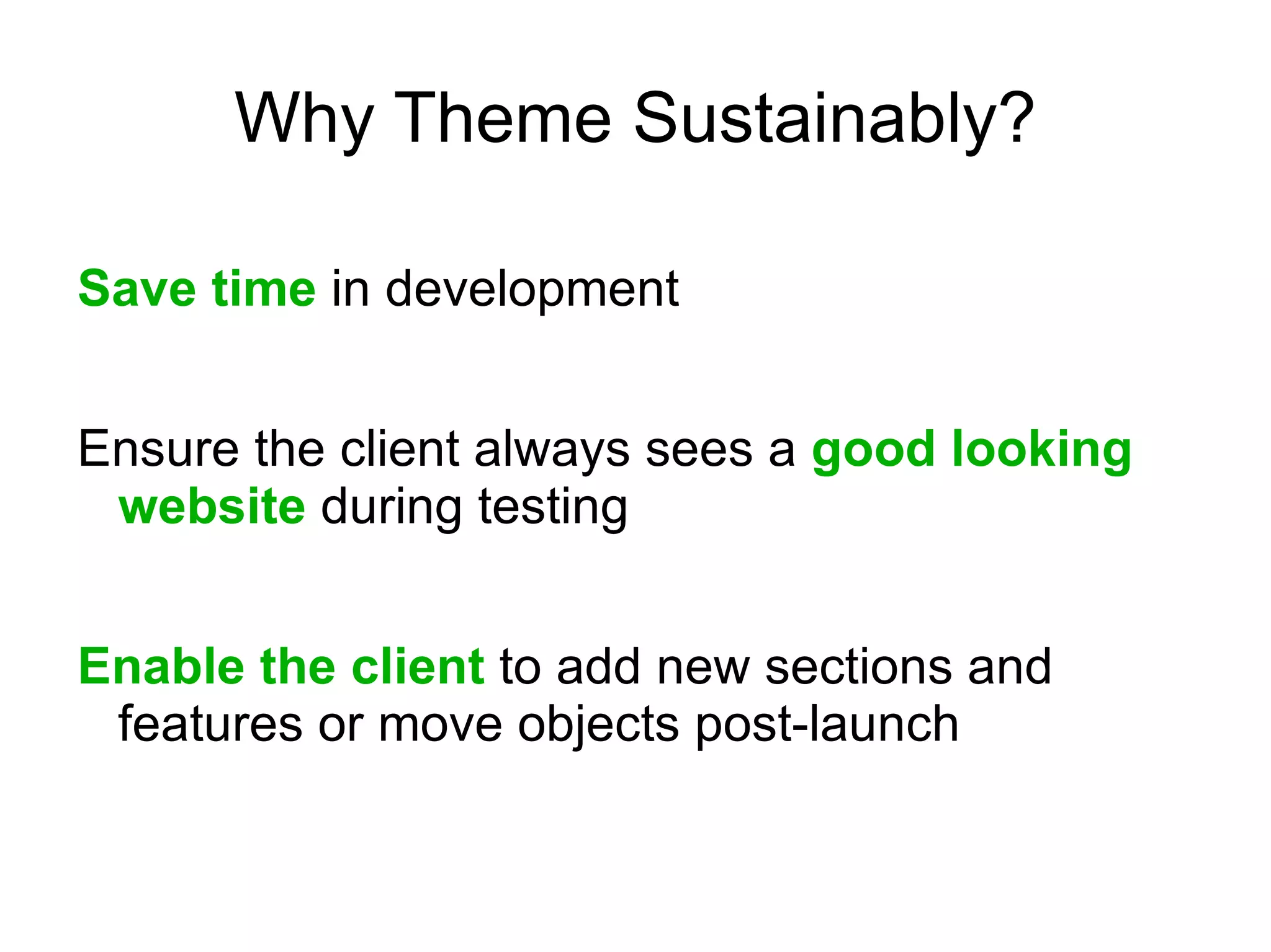Sustainable Theming | PPT